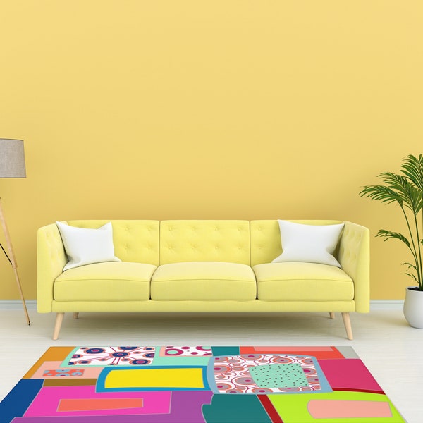 Bright Colors Rug - Etsy