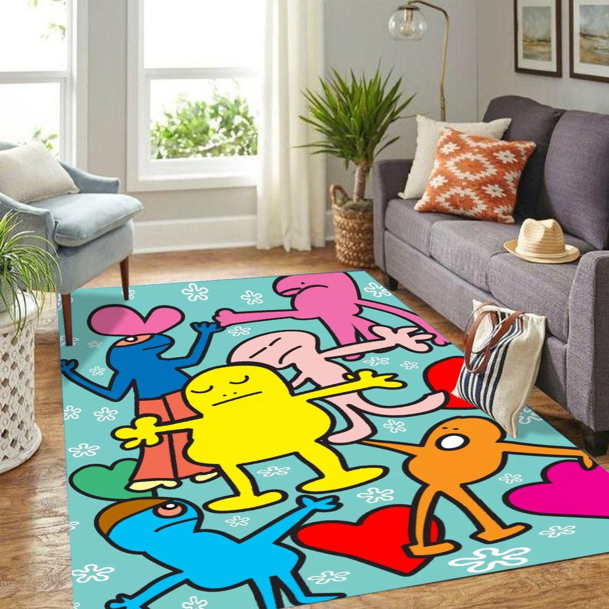 Home & Living Colorful Pop art Dornier rug Teens Room Décor Gift for ...