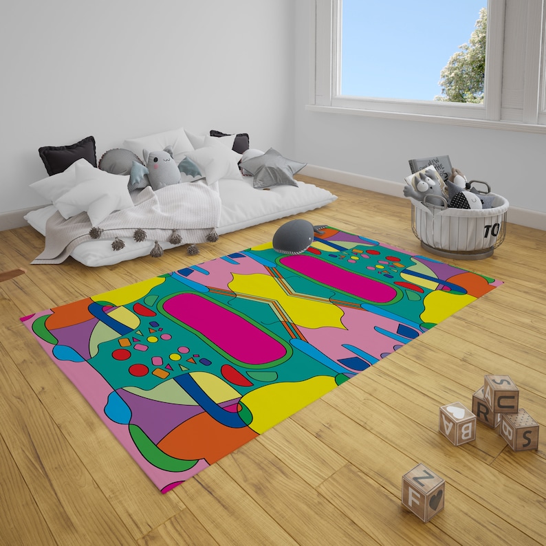 Funky Rug Boho Style Rug Pop Art Area Rug Bedroom Rugs - Etsy