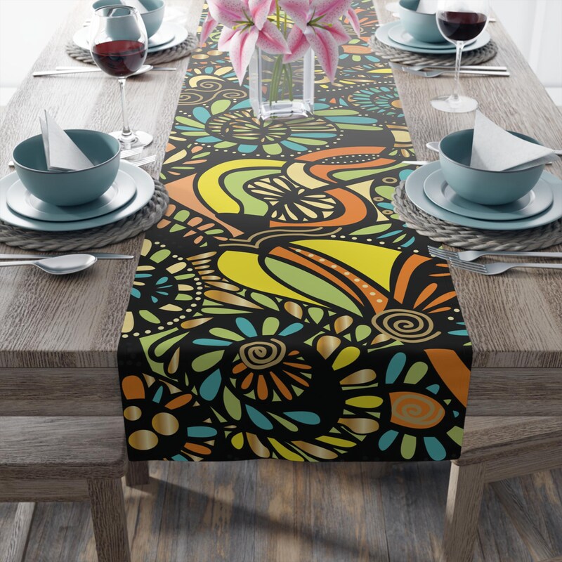 Funky Table Runner - Etsy