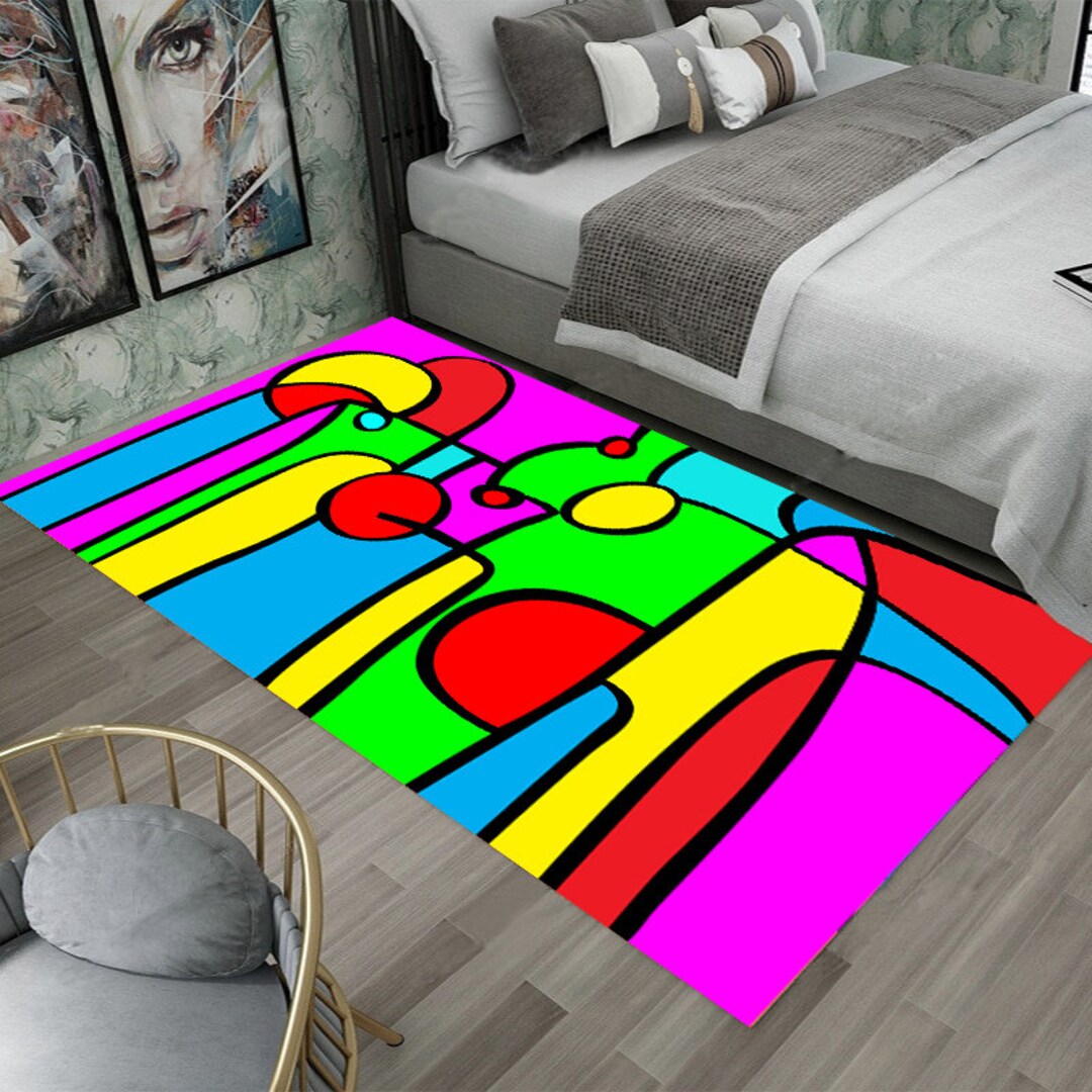FUNKY RUGS, NEW! Multi Size Rug, Color Block Vibrant Pop Art FUNKY RUGS, NEW! Multi Size Rug, Color Block Vibrant Pop Art