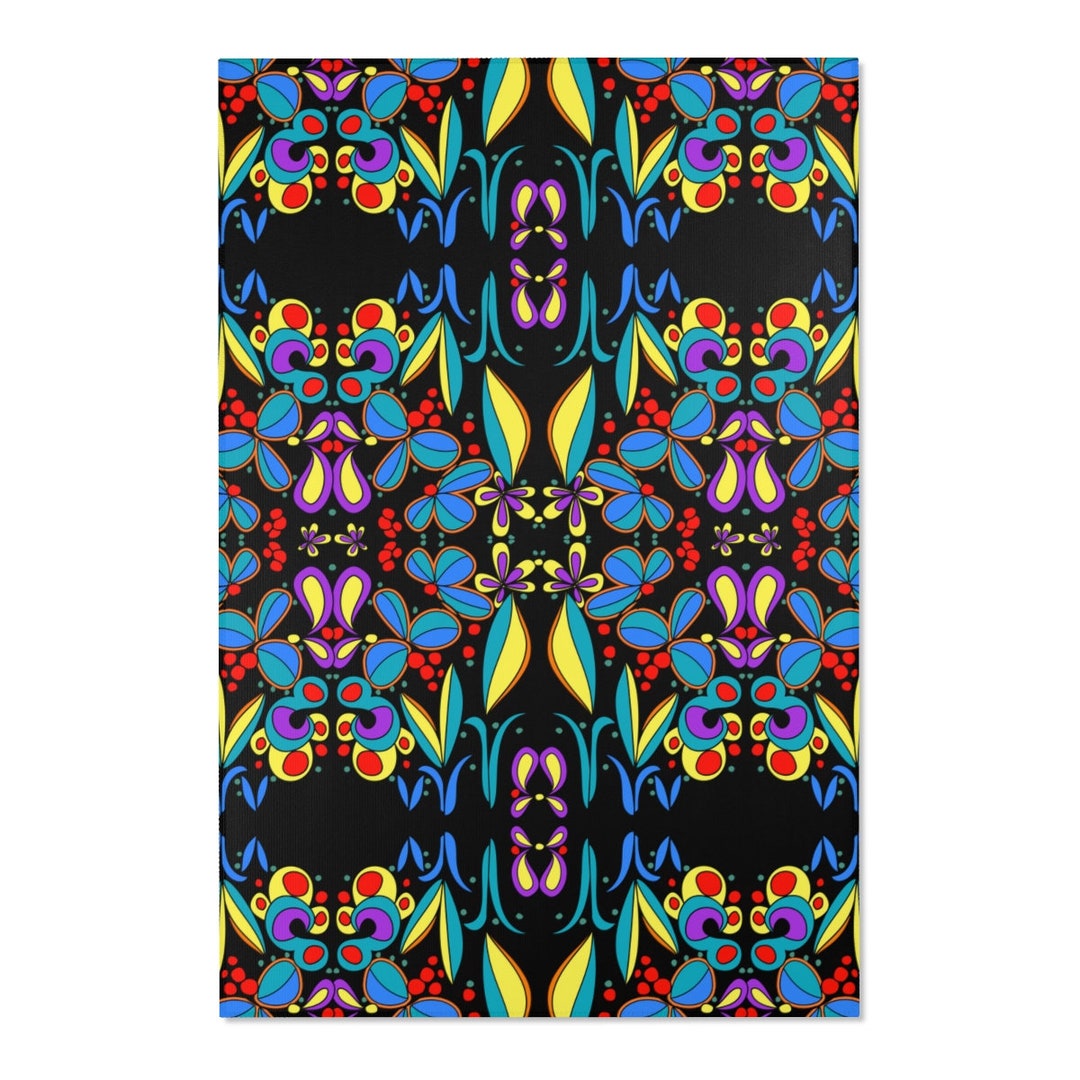 Colorful Dopamine Decor, Unique NEW Christmas Rugs , Area Rugs in Black ...