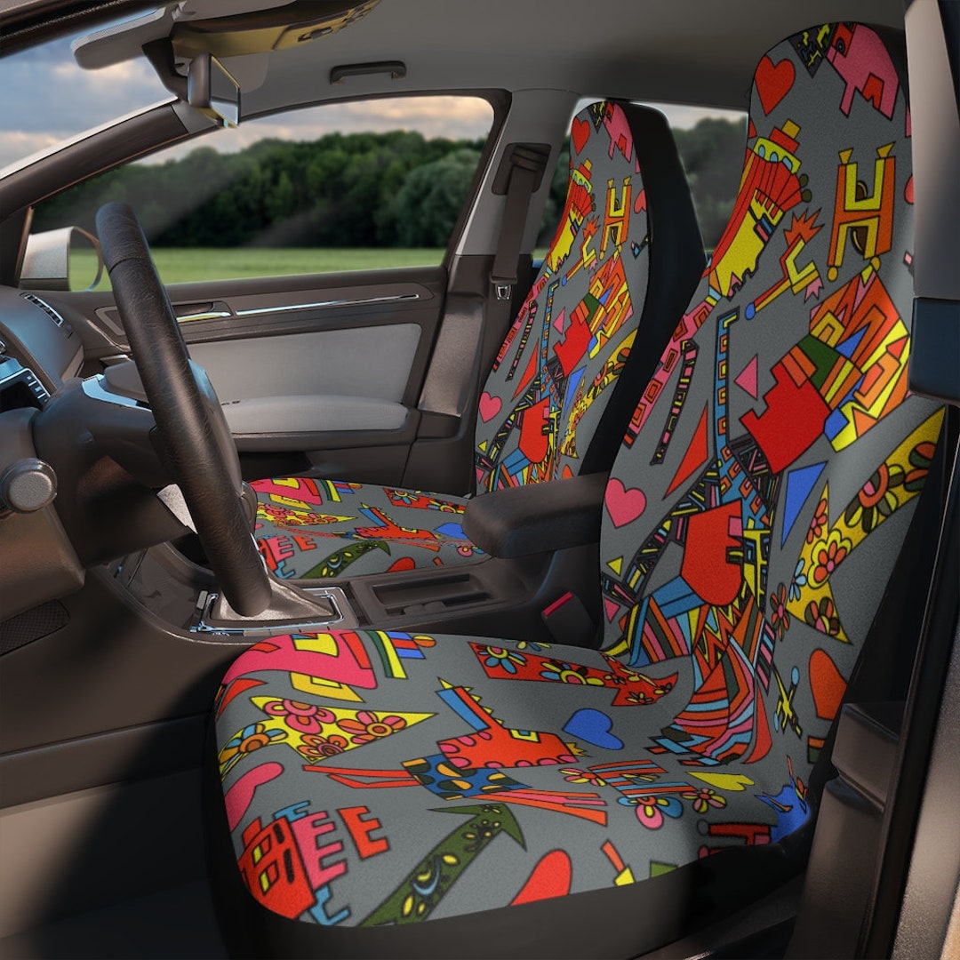 Unique Comic Funny Car Seat Covers, Universal Car Seat Cover, Funky Car ...