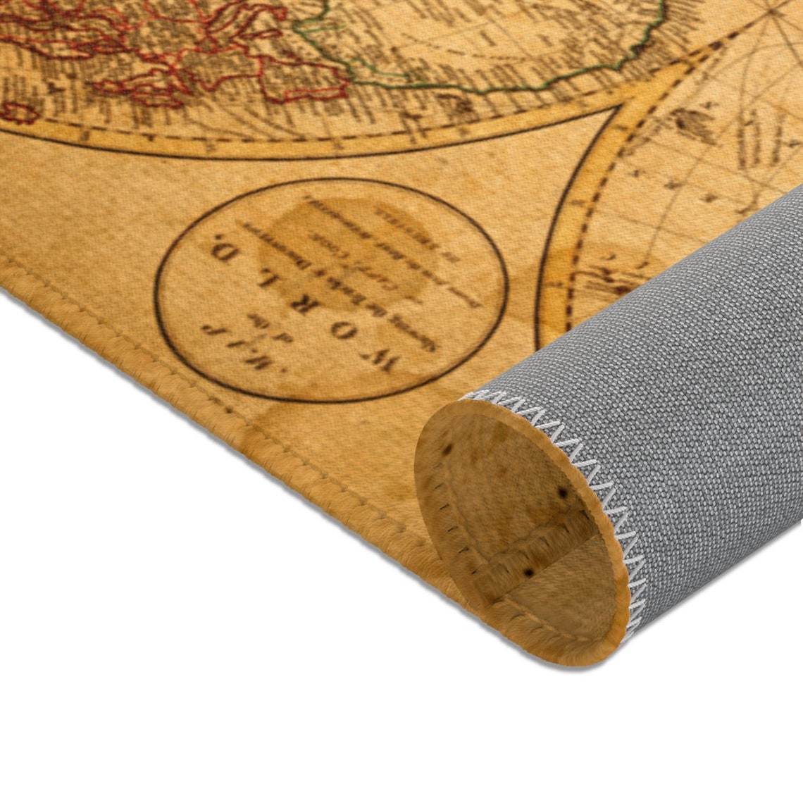 Old World Map Rug Vintage Map of the World Rug Travelers - Etsy