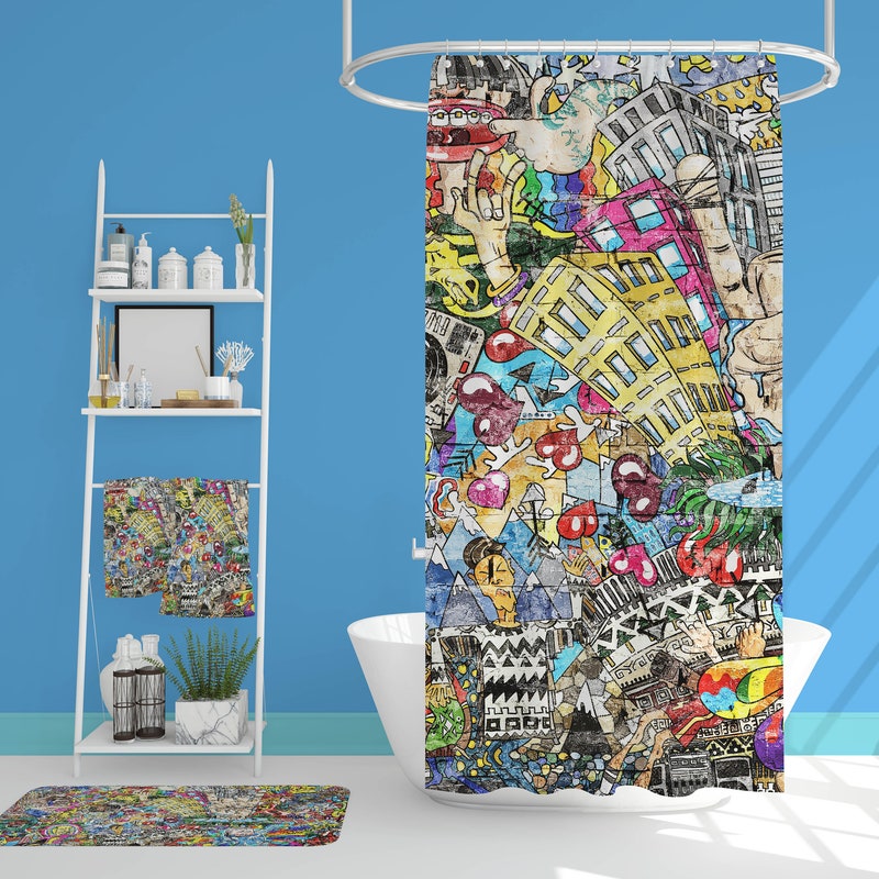 Funky Shower Curtain - Etsy