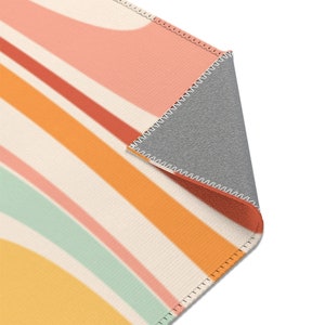 Unique Retro Pastel Colors Area Rugs. Groovy Rug, Dorm Decor, Modern ...