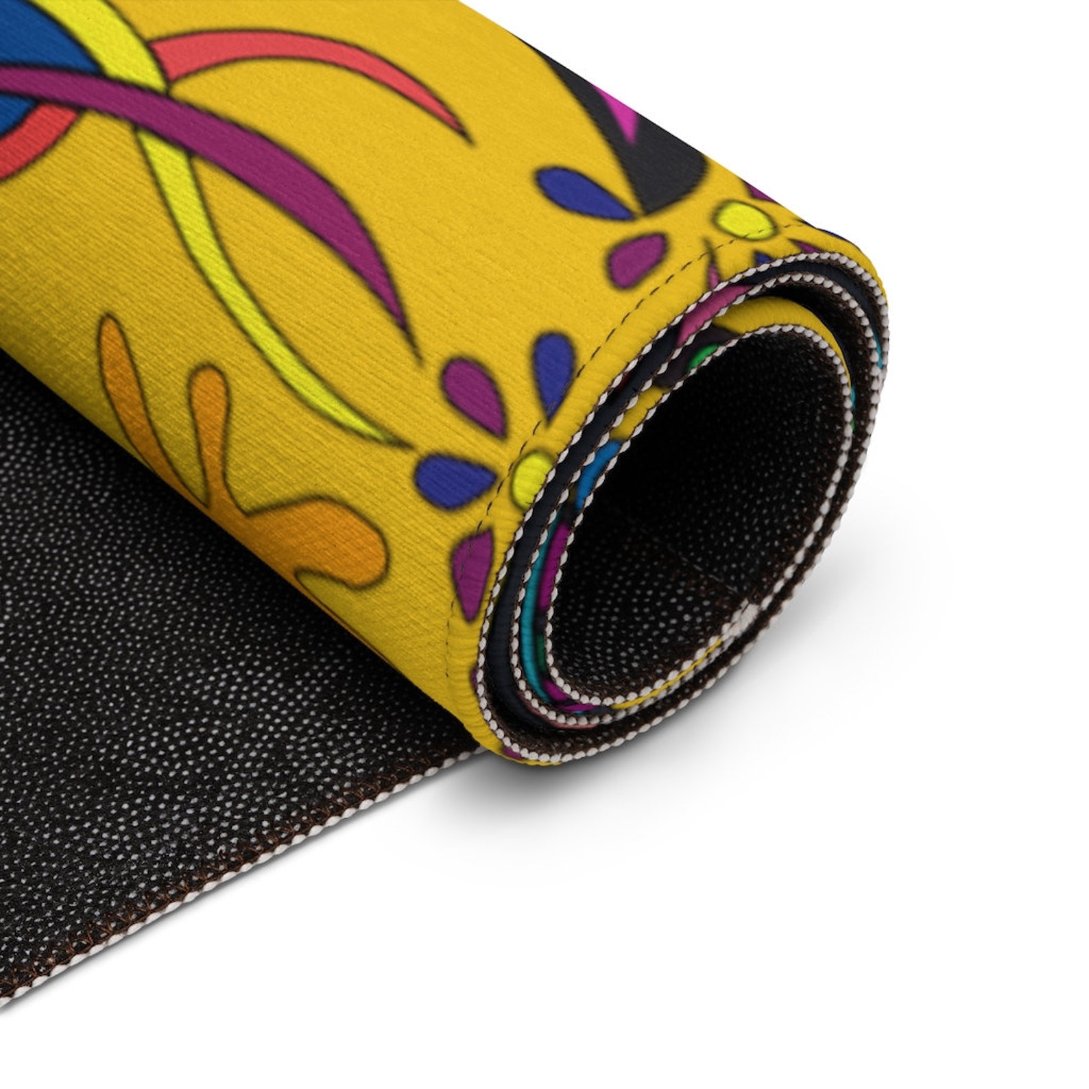 Pop Art Funky Rug Colorful Hippie Rug Trippy Rug Groovy | Etsy