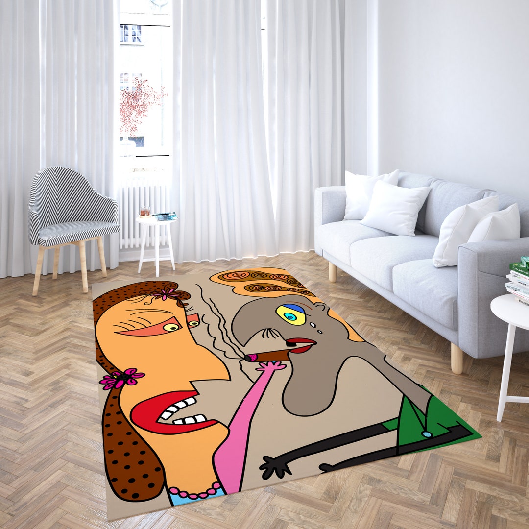 Rugs for Bedroom, Trendy Rugs, Funky Rug, Pop Art Area Rug, Bedroom ...