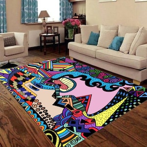 Unique FUNKY RUGS Funky Rug Lovers Rug Pop Art Funky Rug - Etsy