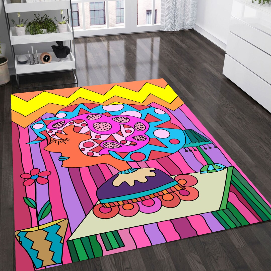 Pink Lady Teppich, Art Rug, Wohnheim Dekor Multi Size Area Teppich ...