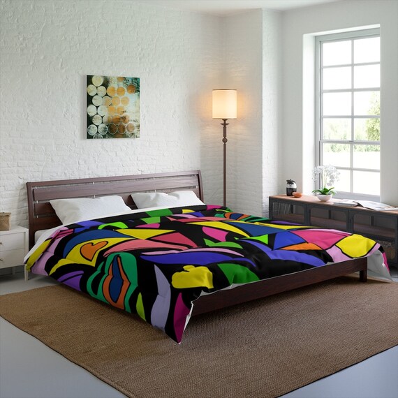 Dorm Bedding Comforter Abstract Modern Colorful Comforter - Etsy