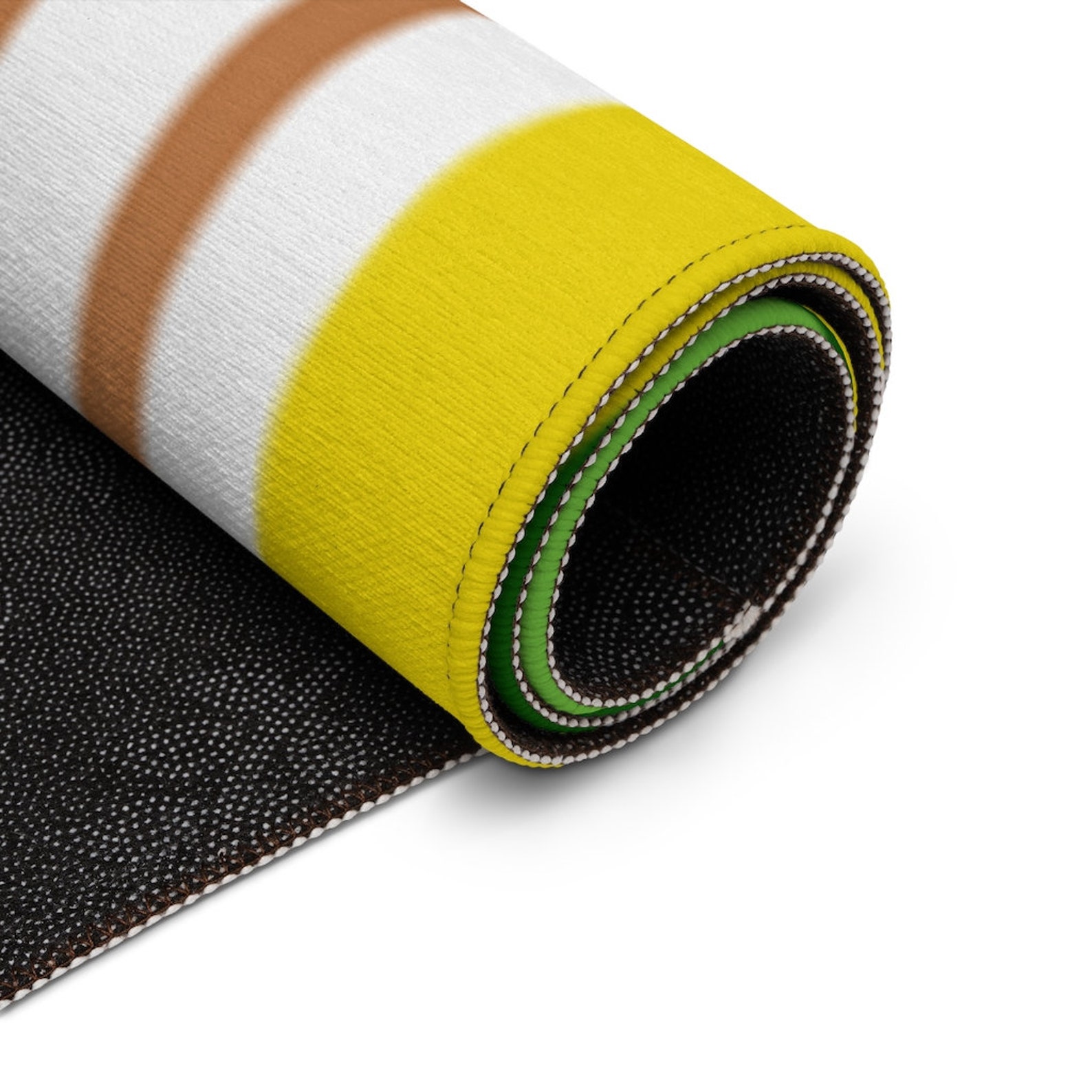 Green Yellow Striped Rug, Nordic Rug , Colorful Rug, Office Rugs ...