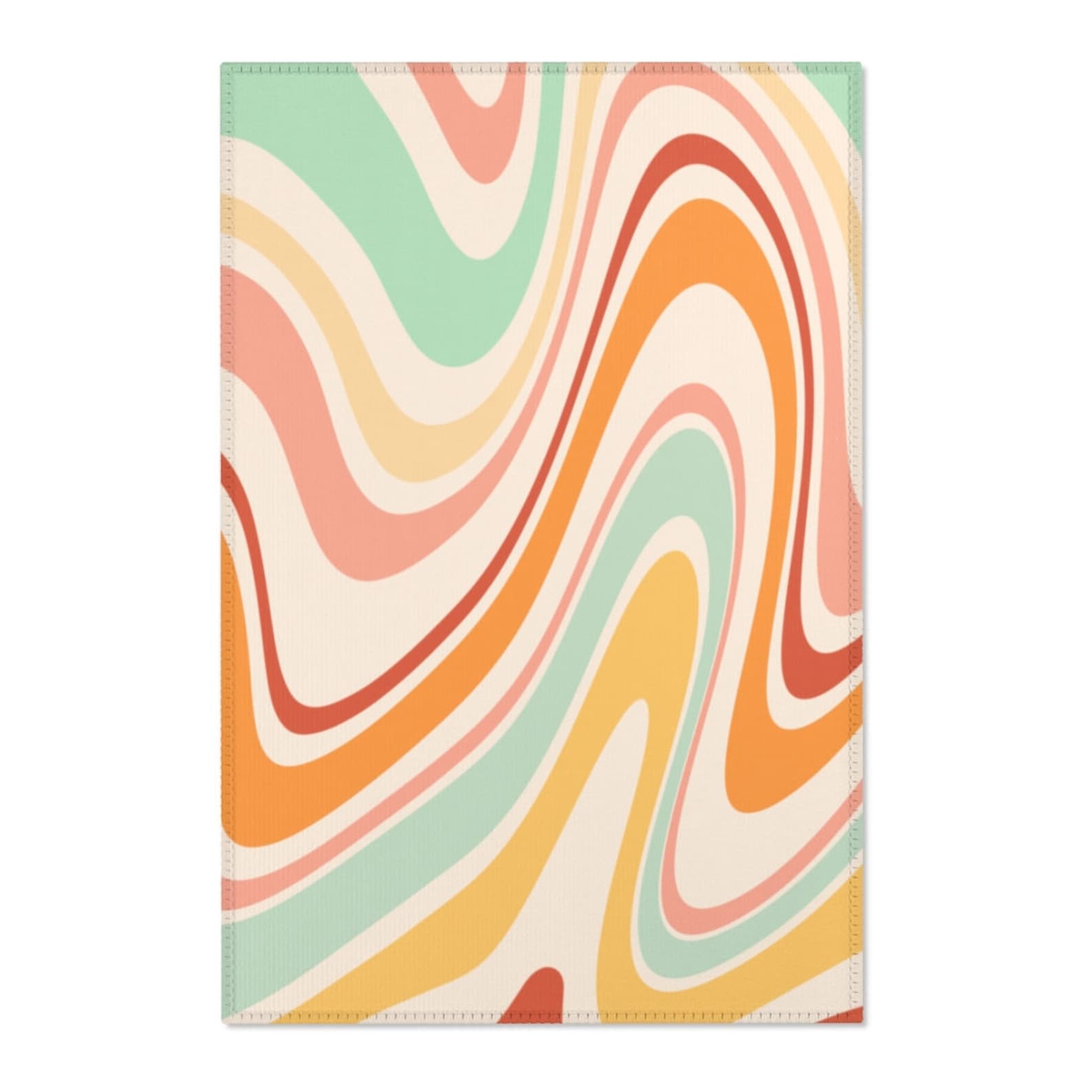 Unique Retro Pastel Colors Area Rugs. Groovy Rug Dorm Decor - Etsy