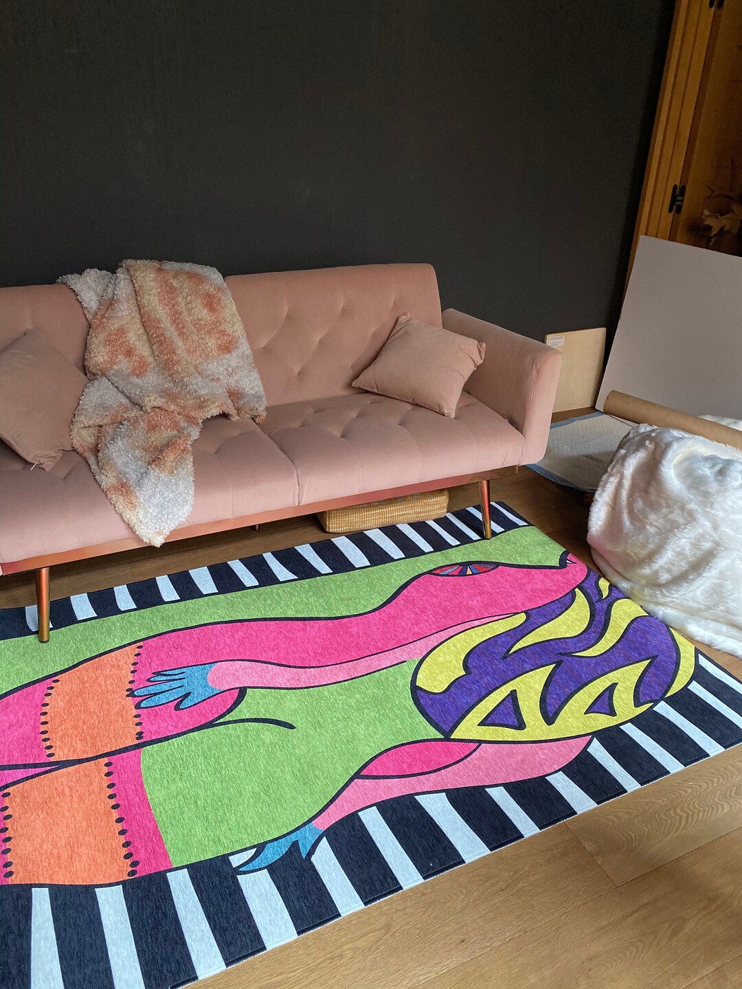 Sexy Women Rug, Funky Rug for Bedroom, Sexy Named Women Colorful ...