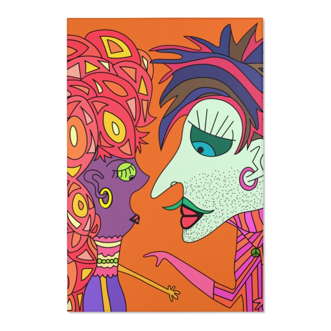 Unique FUNKY RUGS, Funky Rug, Trendy Rugs, Gift for Couples, Pop Art ...