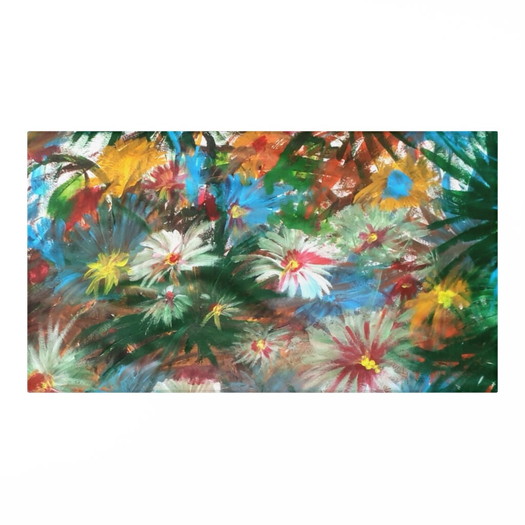 Painted Rug Original Hand Made Floral Oil Painting Carpet - Etsy