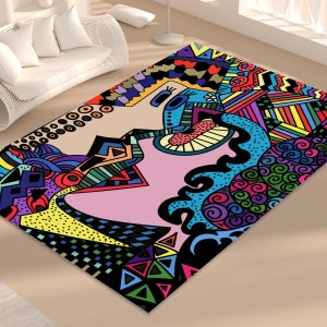 Unique FUNKY RUGS Funky Rug Lovers Rug Pop Art Funky Rug - Etsy