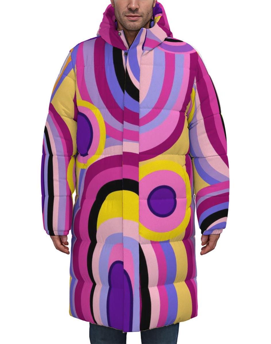 Your Target Coat for 2025, Purple Pink Yellow target Shooting Warm Coat ...