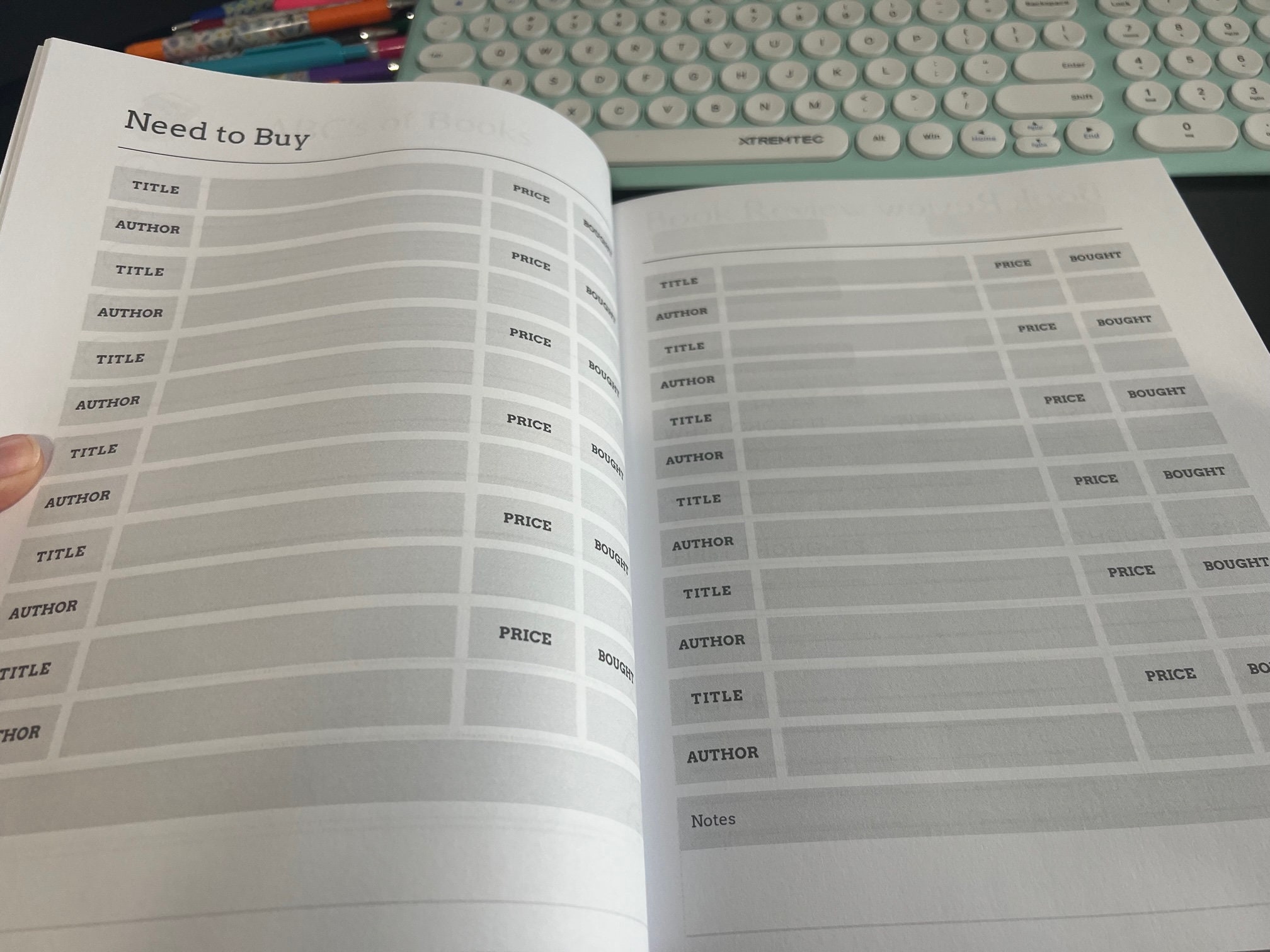 My Reading Tracker and Book Review Journal - Etsy