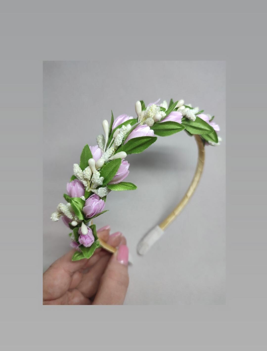 Snowdrops Headband Spring Wedding Headpiece Flower Crown Flower Hair Band Floral Wreath for Hair ...