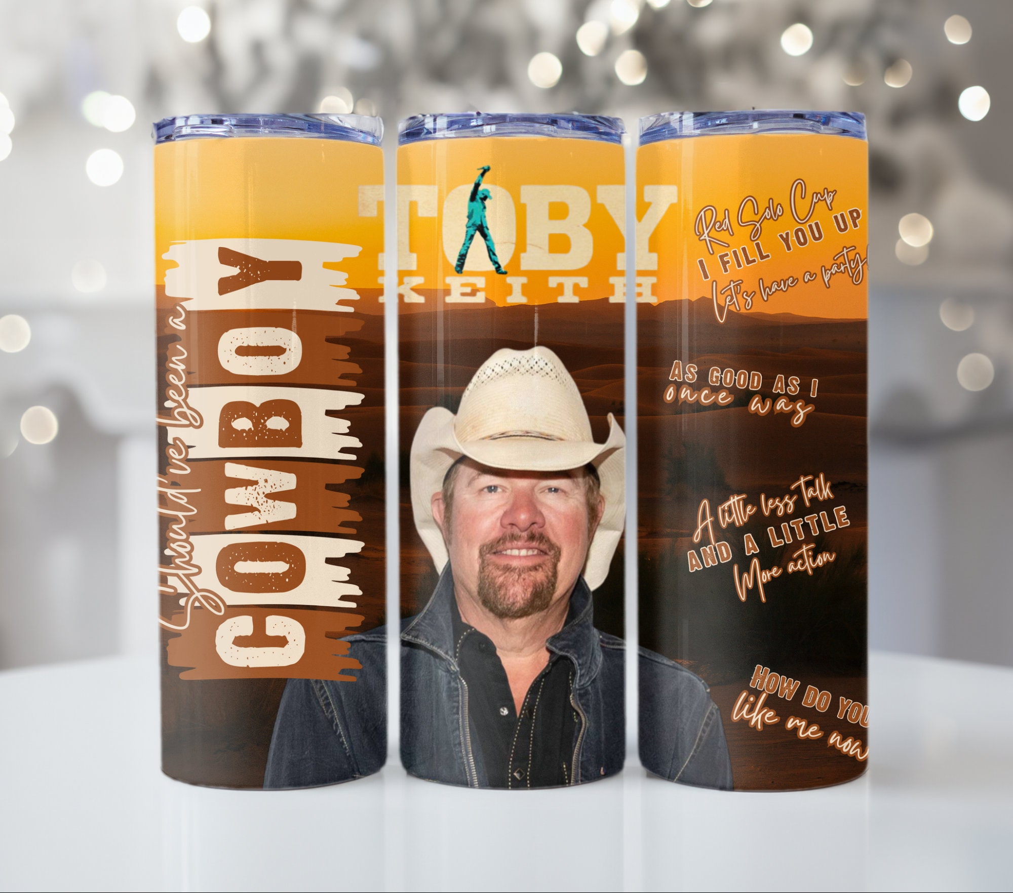 Cheers to Toby Keith : Country Music Legend 20oz Tumbler, Country Music ...
