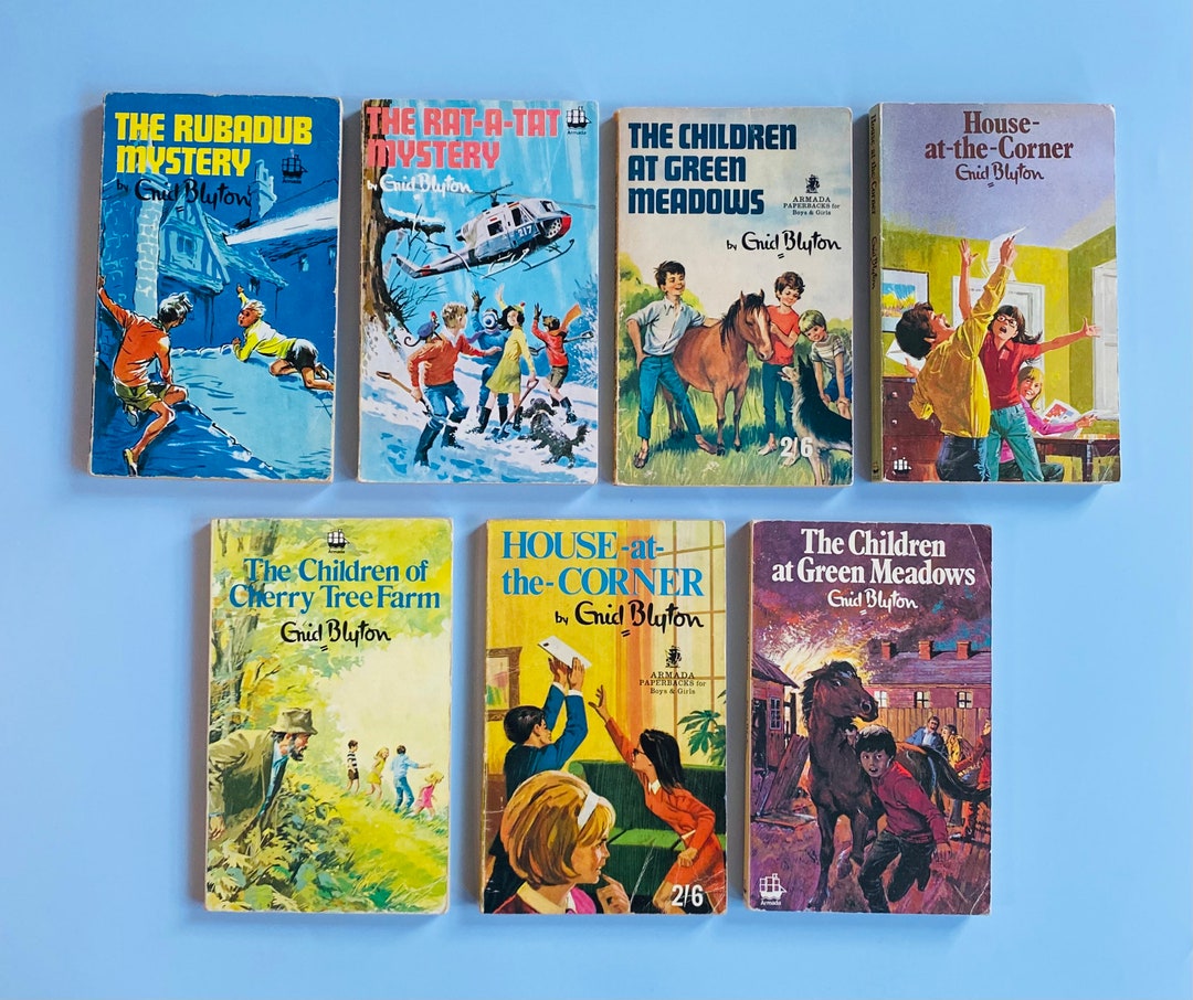 7 Early Enid Blyton Mystery Finder Outers & Other Series Vintage Armada ...