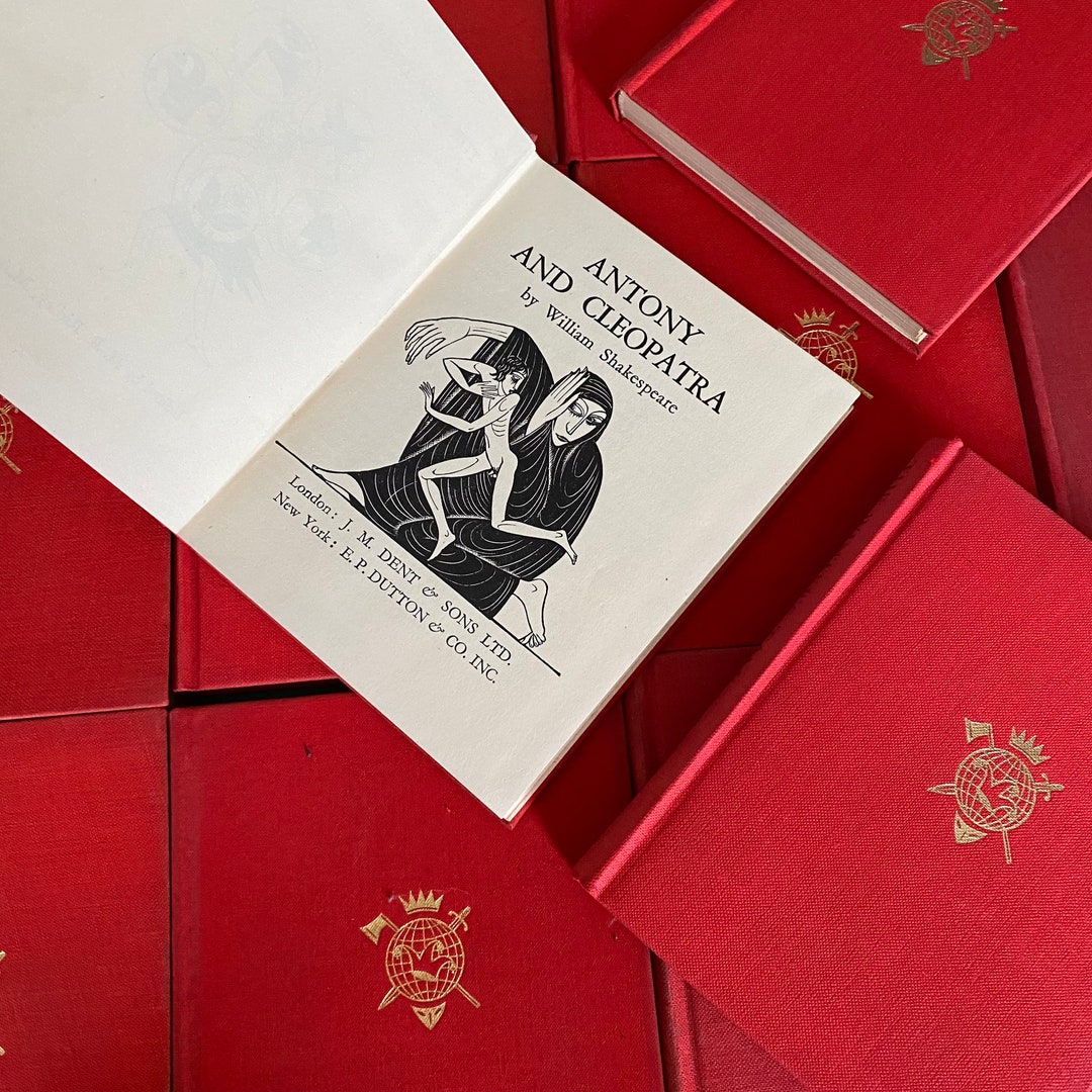 New Temple Shakespeare Book Collection 16 Titles 1930s Red Cloth ...