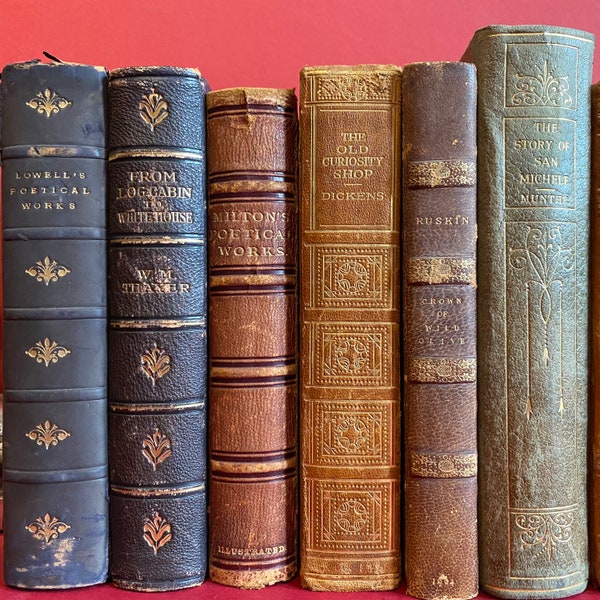 Large Leather Antique Book - Etsy