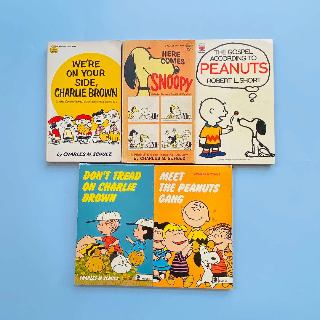5 American & UK Early Rare 1960s Vintage Peanuts Colour Comic Paperback ...
