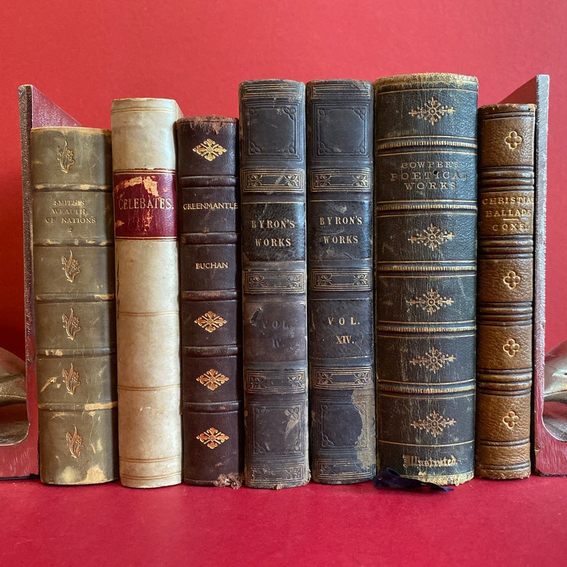Leather Bound Books - Etsy