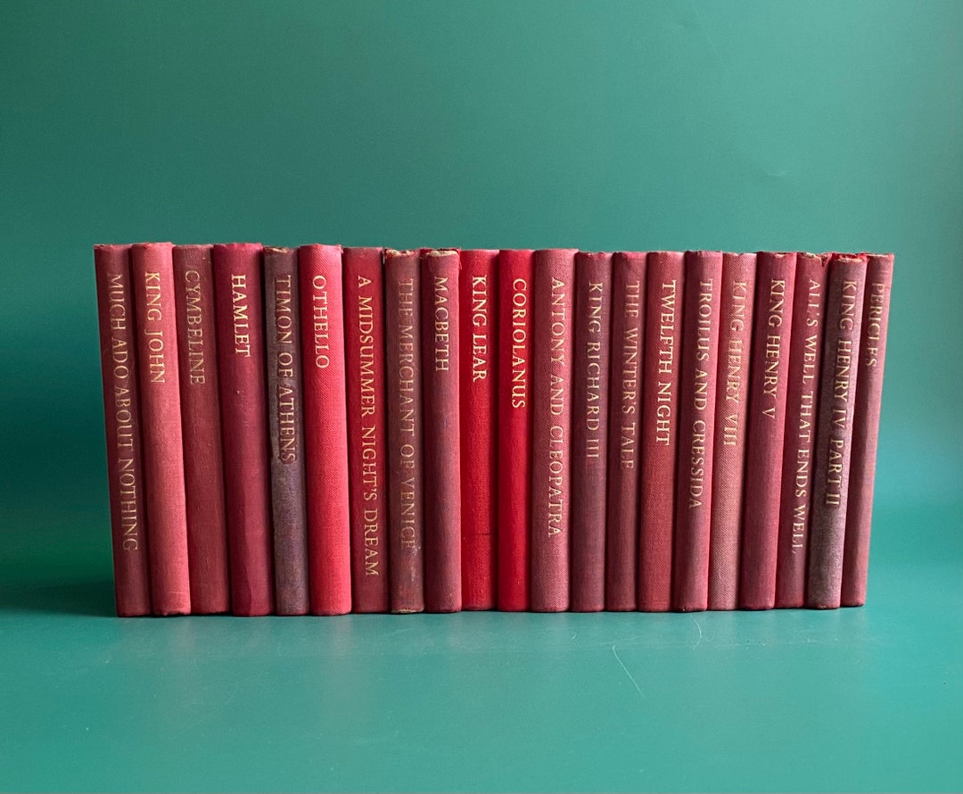 New Temple Shakespeare Book Collection 21 Titles 1930s Red Cloth ...