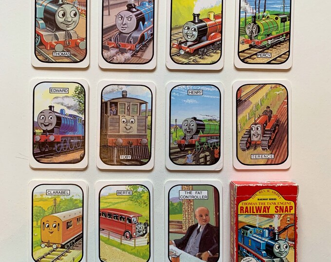 Vintage Illustrated Thomas the Tank Engine Card Game Michael Stanfield ...