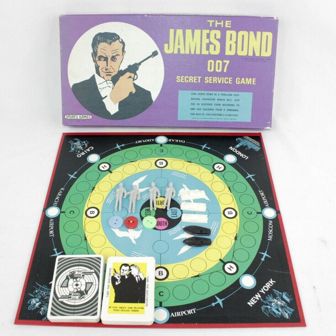 Vintage the James Bond 007 Secret Service Game 1966 Retro Board Game - Etsy