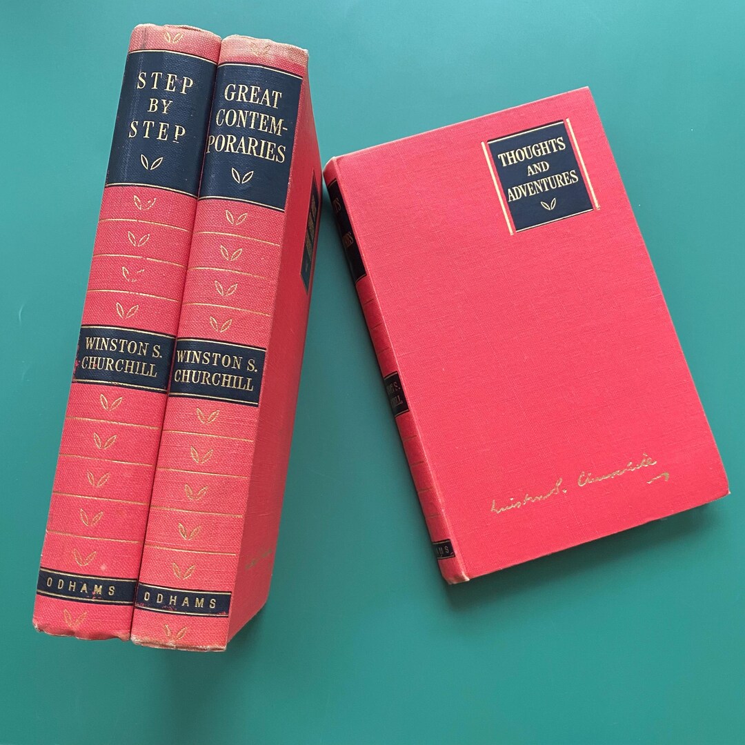 Winston Churchill 3 Odhams Book Set 1930's Thoughts & Adventures Step ...