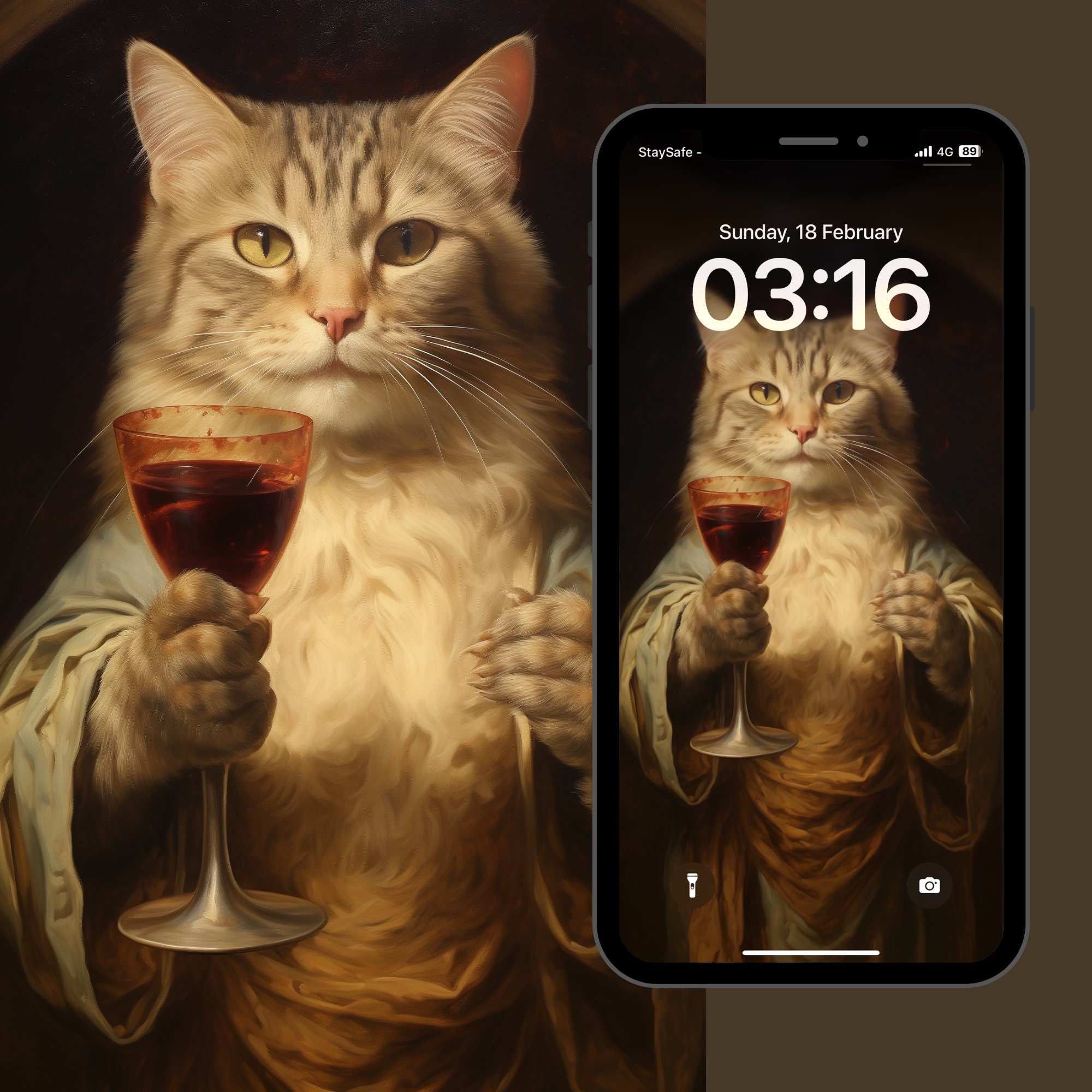 Cat Wallpaper, Phone Wallpaper, iPhone Wallpaper, Home Screen, Lock ...