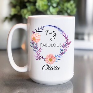 40th Birthday Mug Personalized 40th Birthday Gifts 40th - Etsy