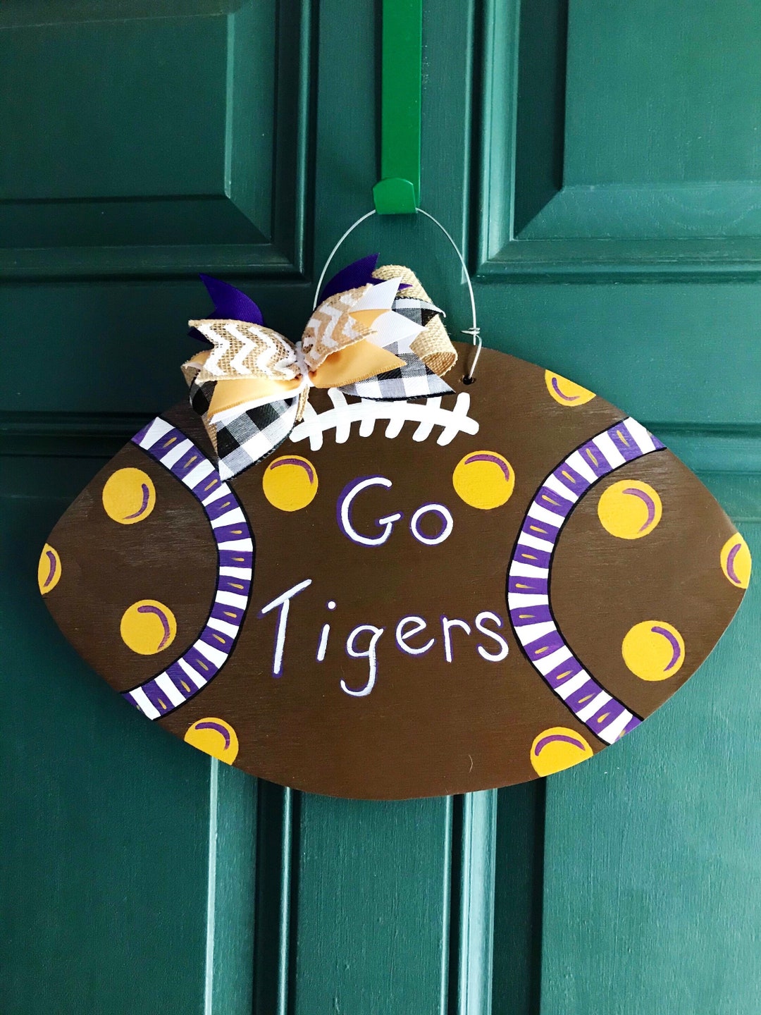 LSU Football Door Hanger - Etsy
