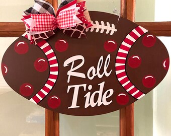 Alabama Door Hanger/elephant Decor/roll Tide Sign/truck Sign/football ...