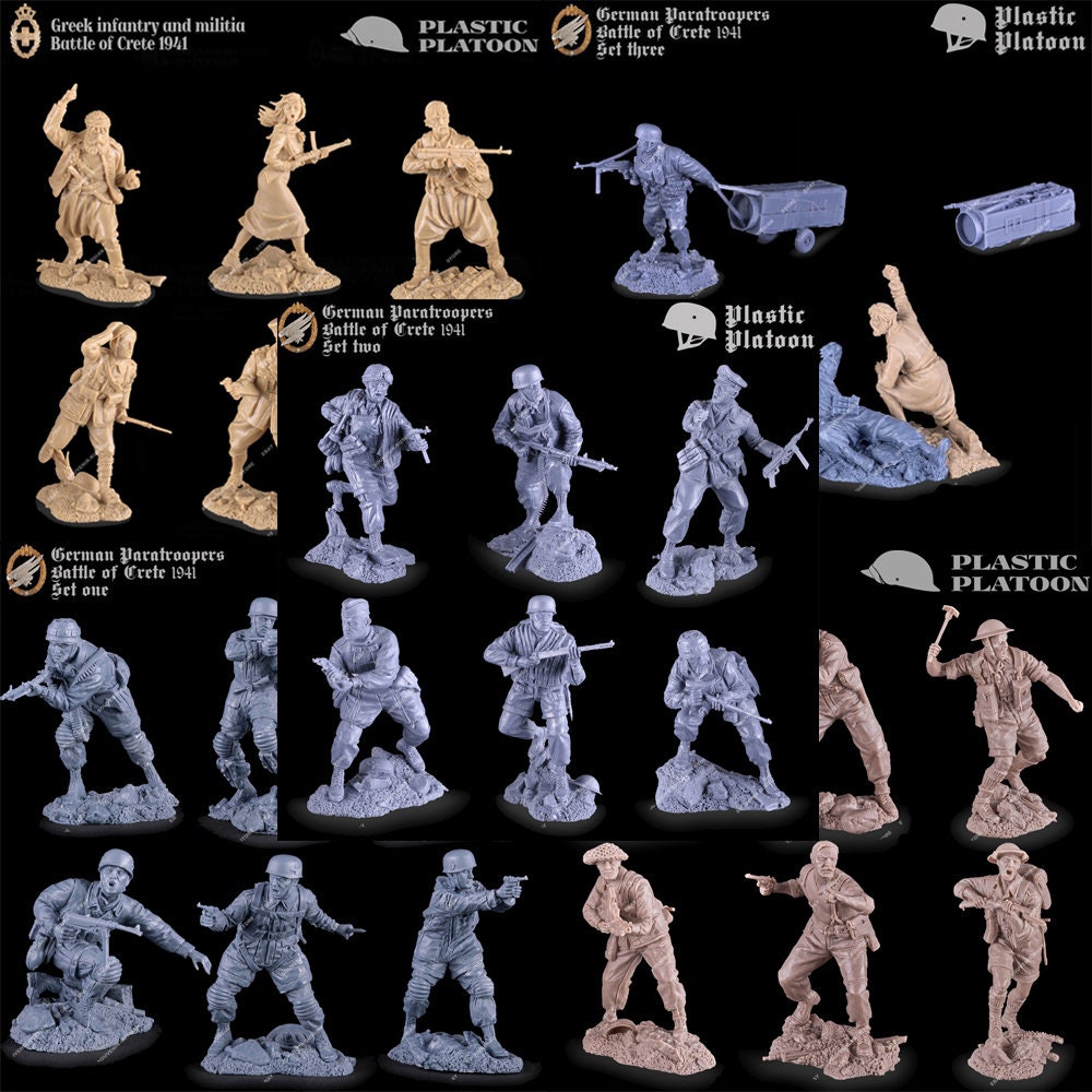 Plastic Platoon Toy Soldier WWII German Paratroopers British | Etsy