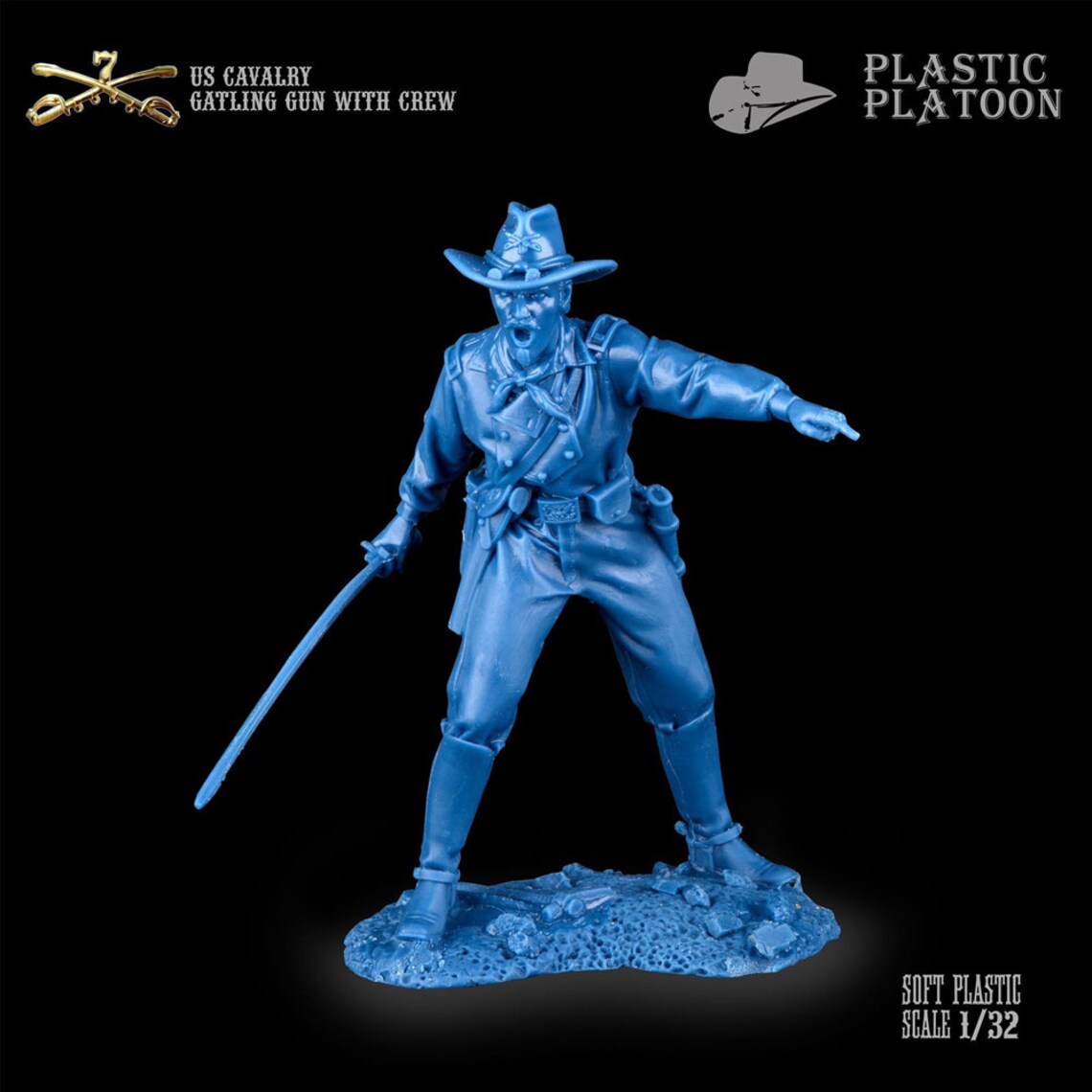 Plastic Platoon Toy Soldier US Cavalry Gun With Crew Scale | Etsy