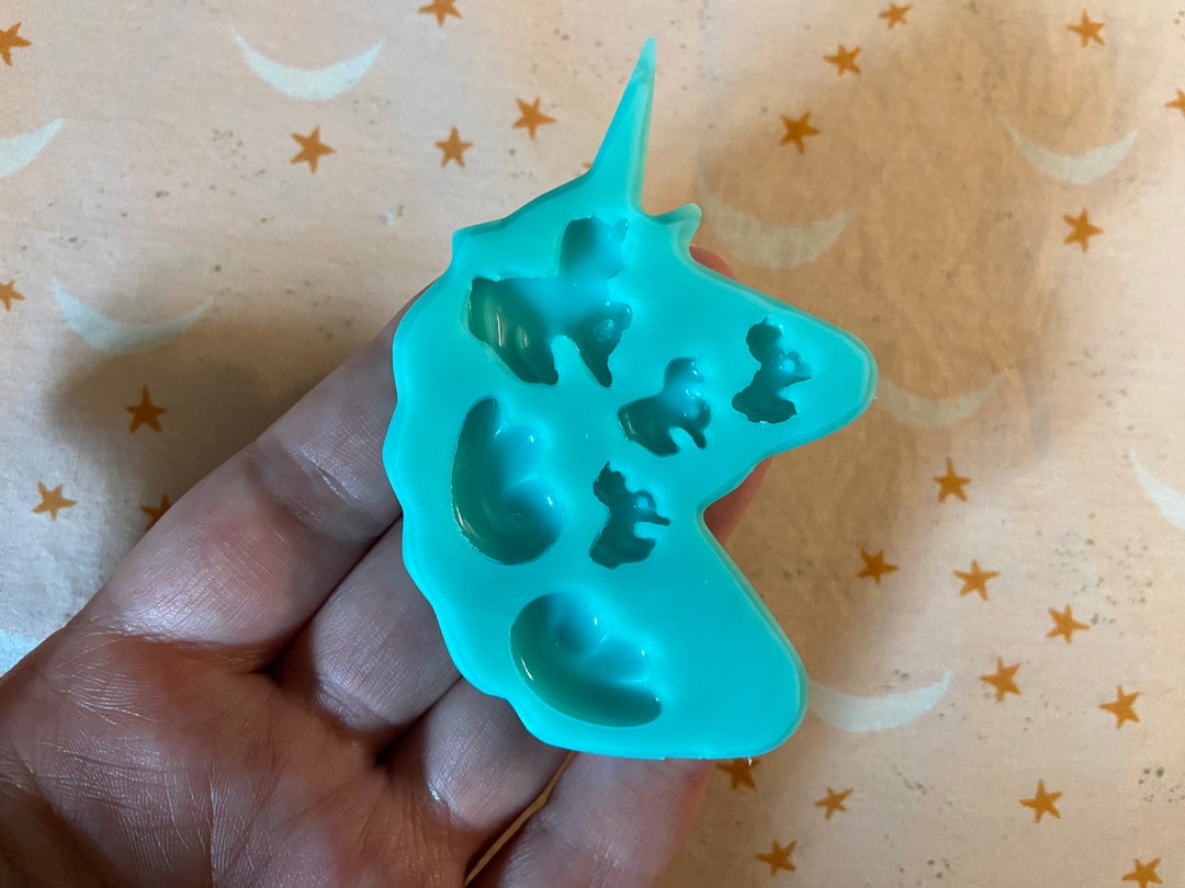 B-grade Unicorn Themed Pallet Silicone Mold Earring Set and Shaker Bits ...