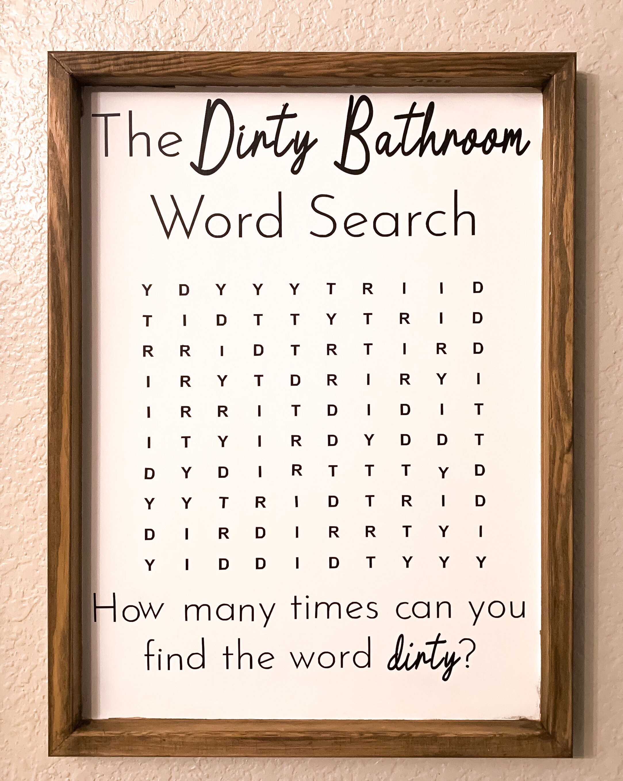 Dirty Bathroom Word Search Funny Sign Wood Sign Humorous Etsy Dirty Bathroom Word Search Funny Sign Wood Sign Humorous Etsy
