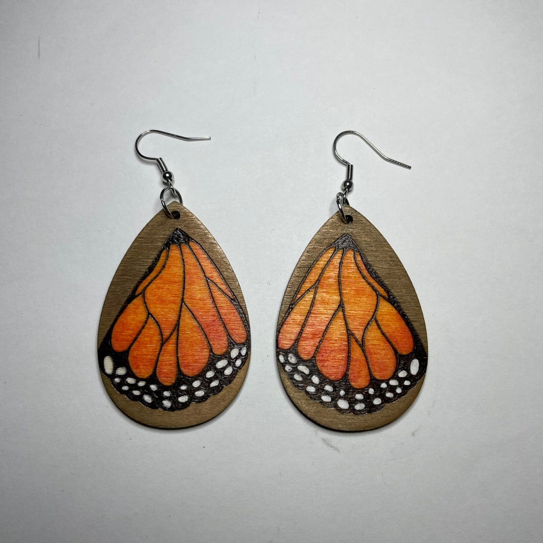 Butterfly Earrings - Etsy