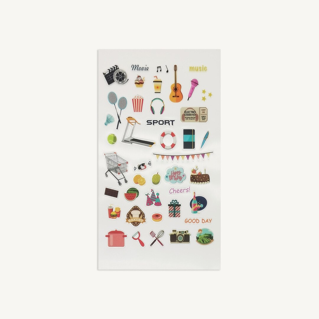 2 Sticker Sheets Everyday Activities, Daily Life, Planner, Calendar ...