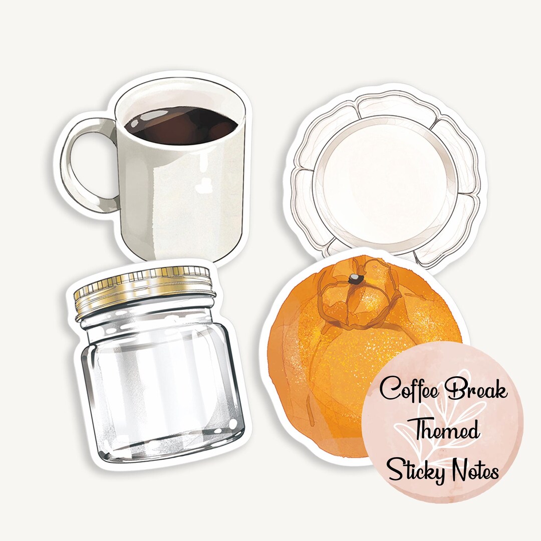 Sticky Notes, Coffee Break Themed, Memo Notes - Etsy