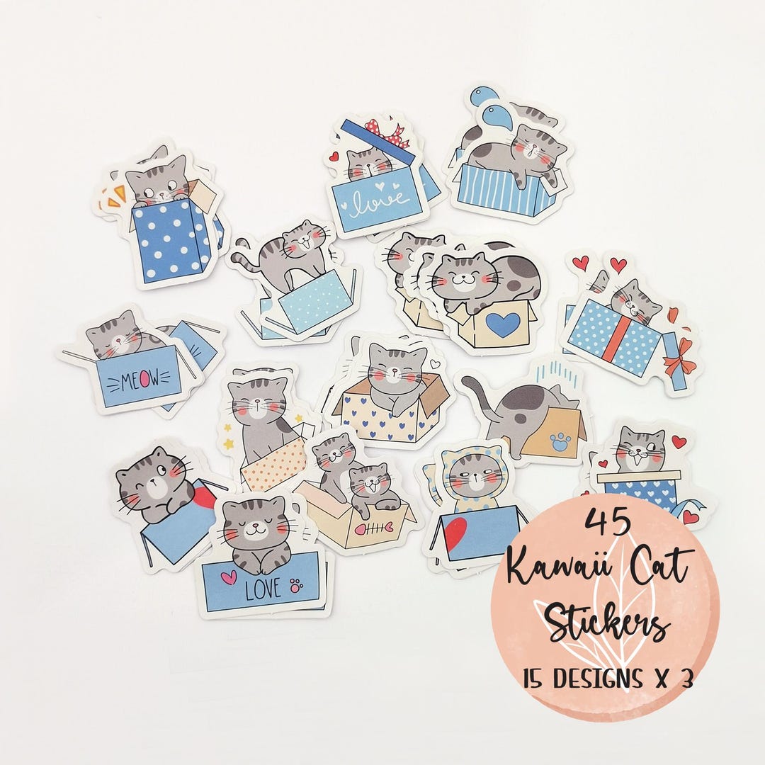 Cat Sticker Pack for Journaling, Planner, Scrapbooking - Etsy
