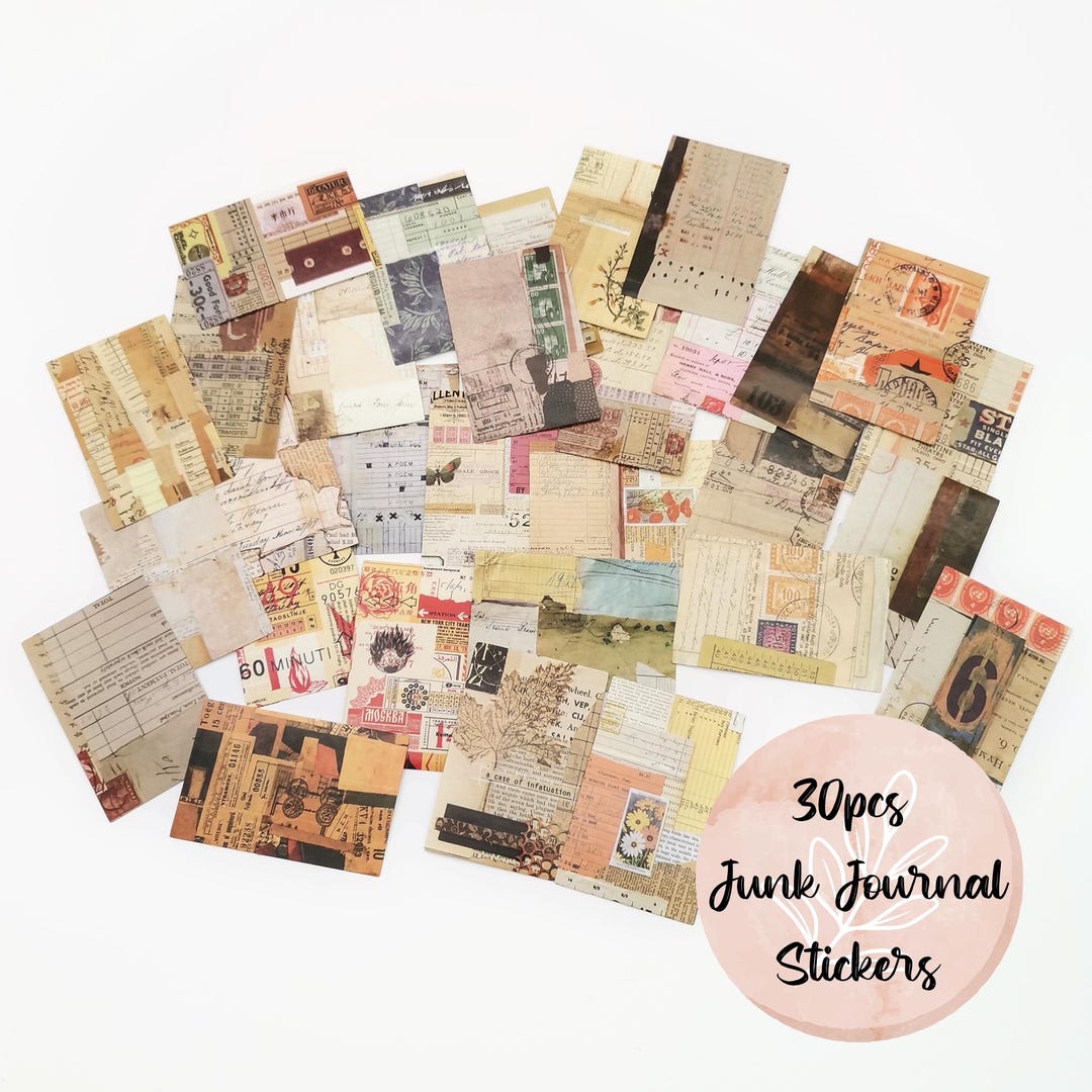 Vintage Stickers, Retro Themed Junk Journal, Scrapbooking Supplies - Etsy