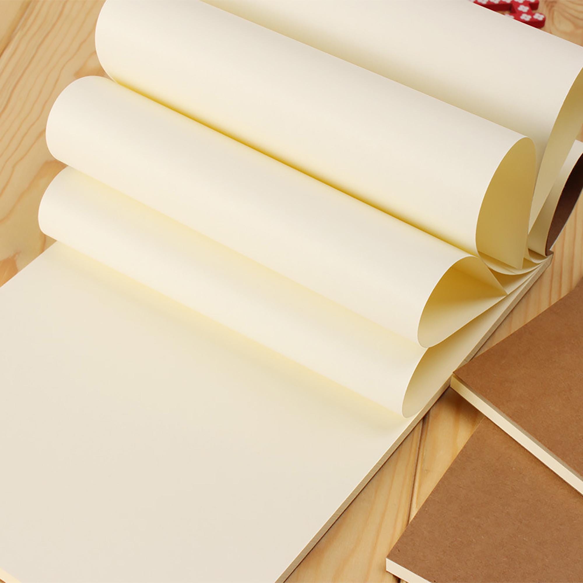 Blank Page Notepad: Kraft or Black Cover, Off-white Paper (120 Pages ...