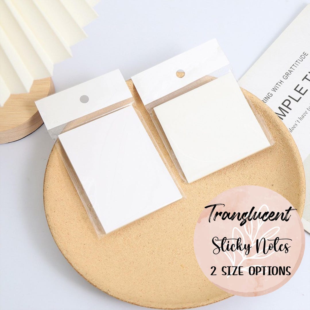 Translucent Sticky Notes, Waterproof Matt Tracing Paper, 50 Sheets - Etsy