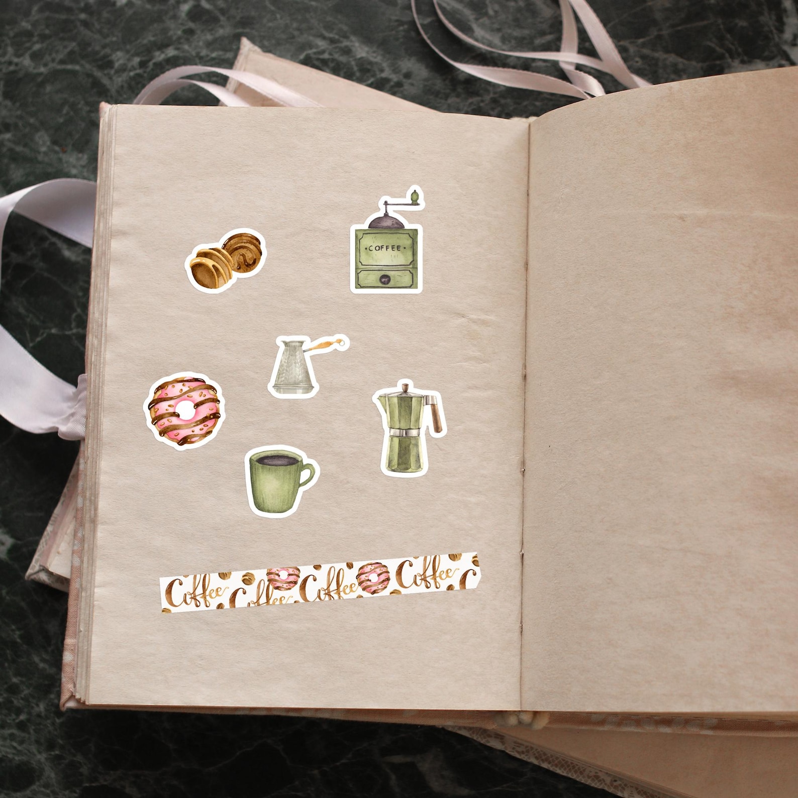Coffee Time Sticker Sheet, Bakery, Coffee Lover, Planner Stickers ...